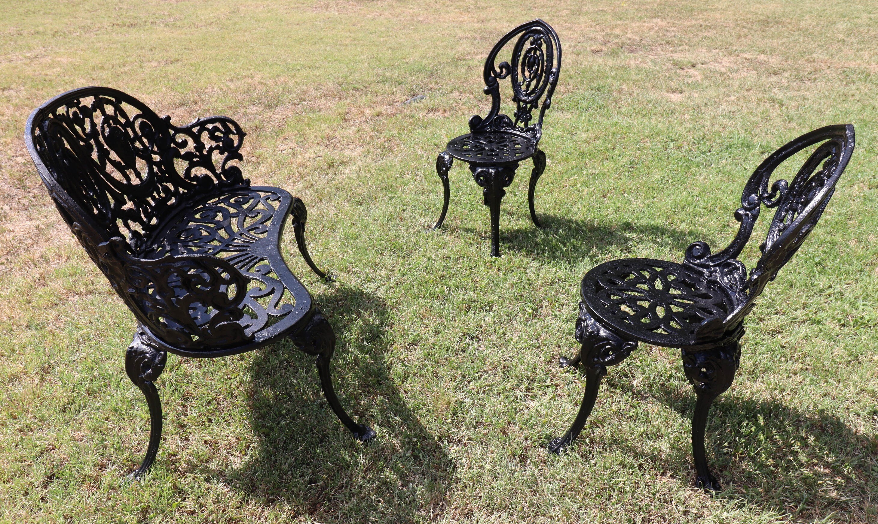 Antique French Baroque Cast Iron Garden Patio Set - Etsy