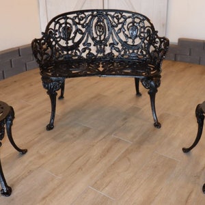 Antique French Baroque Cast Iron Garden Patio Set heavy - Etsy