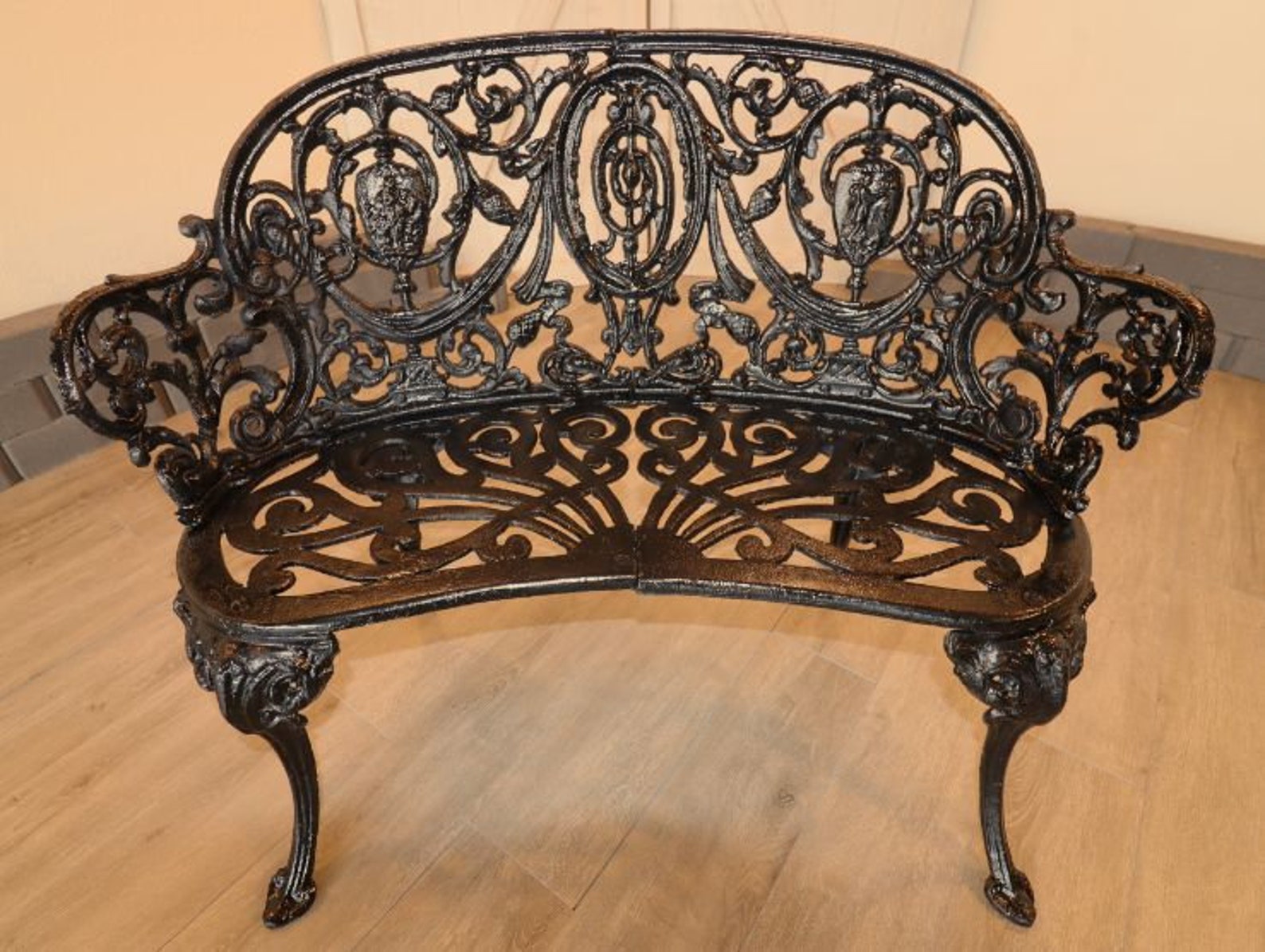 Antique French Baroque Cast Iron Garden Patio Set heavy - Etsy
