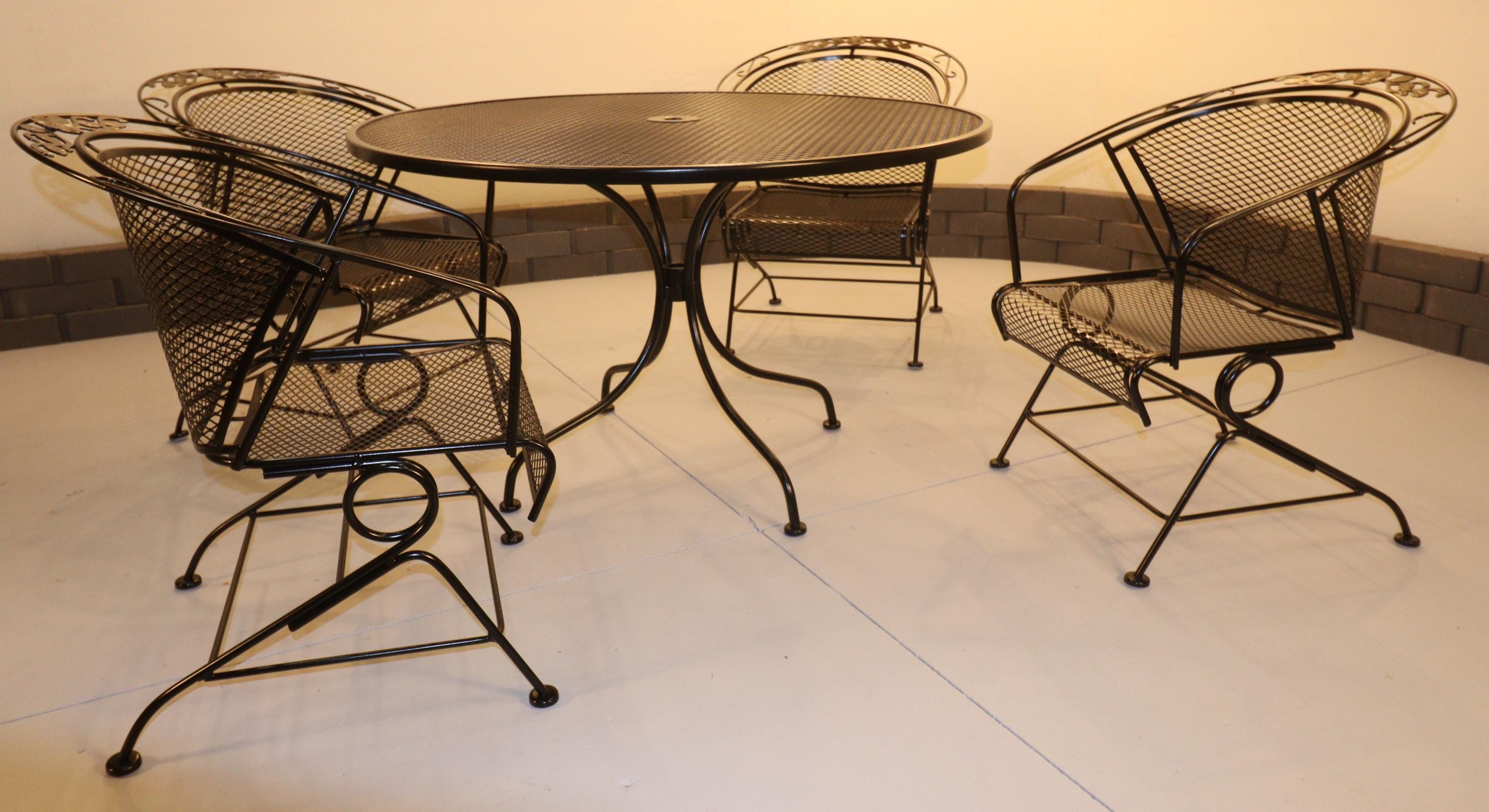 Vintage Meadow Craft Floral and Leaf Coil Spring Chairs - Etsy