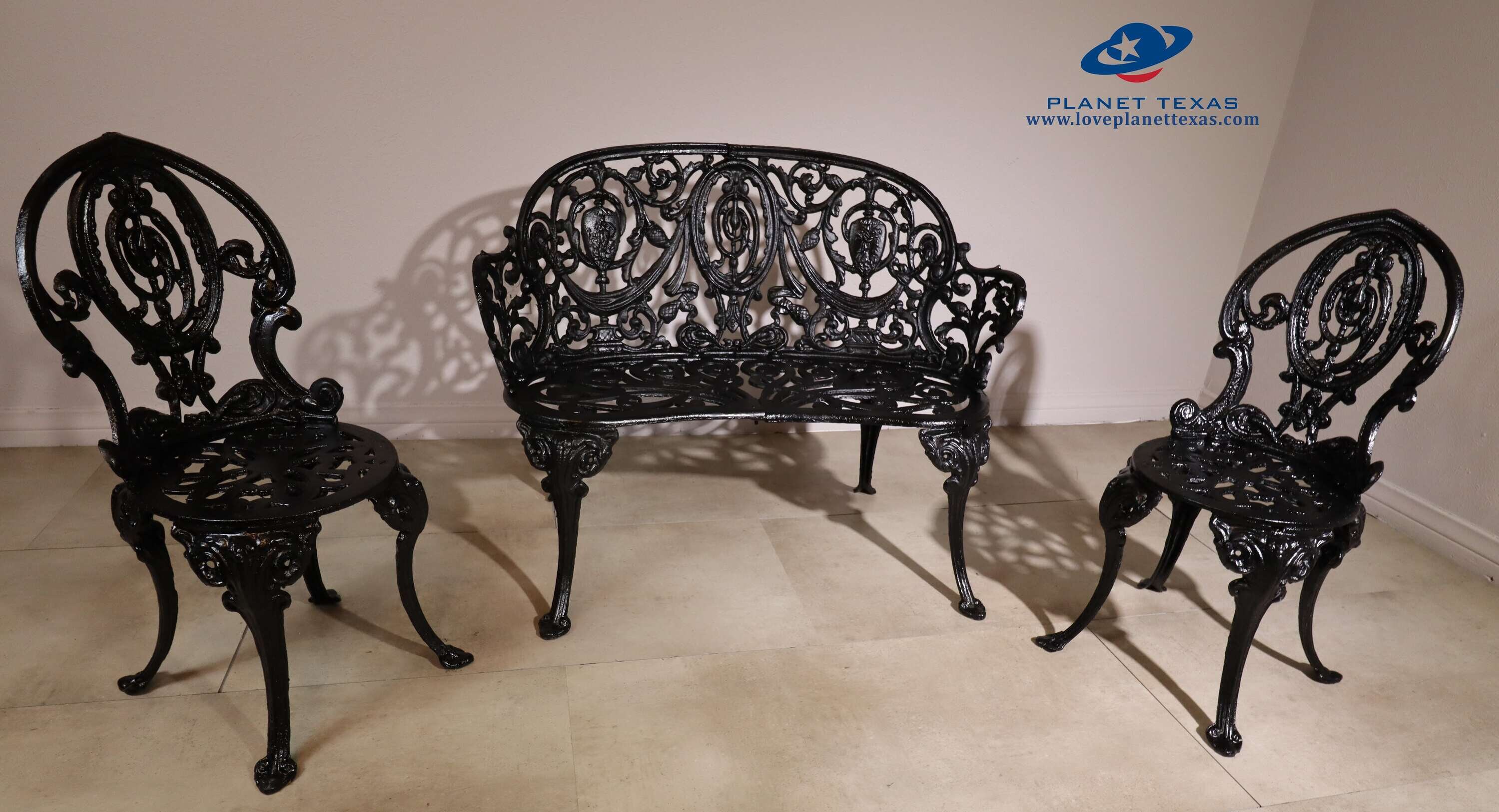Antique French Baroque Cast Iron Garden Patio Set - Etsy