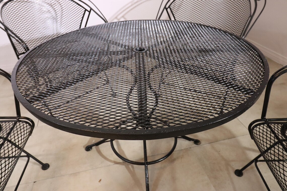 Vintage Meadowcraft Wrought Iron Patio Set - Etsy