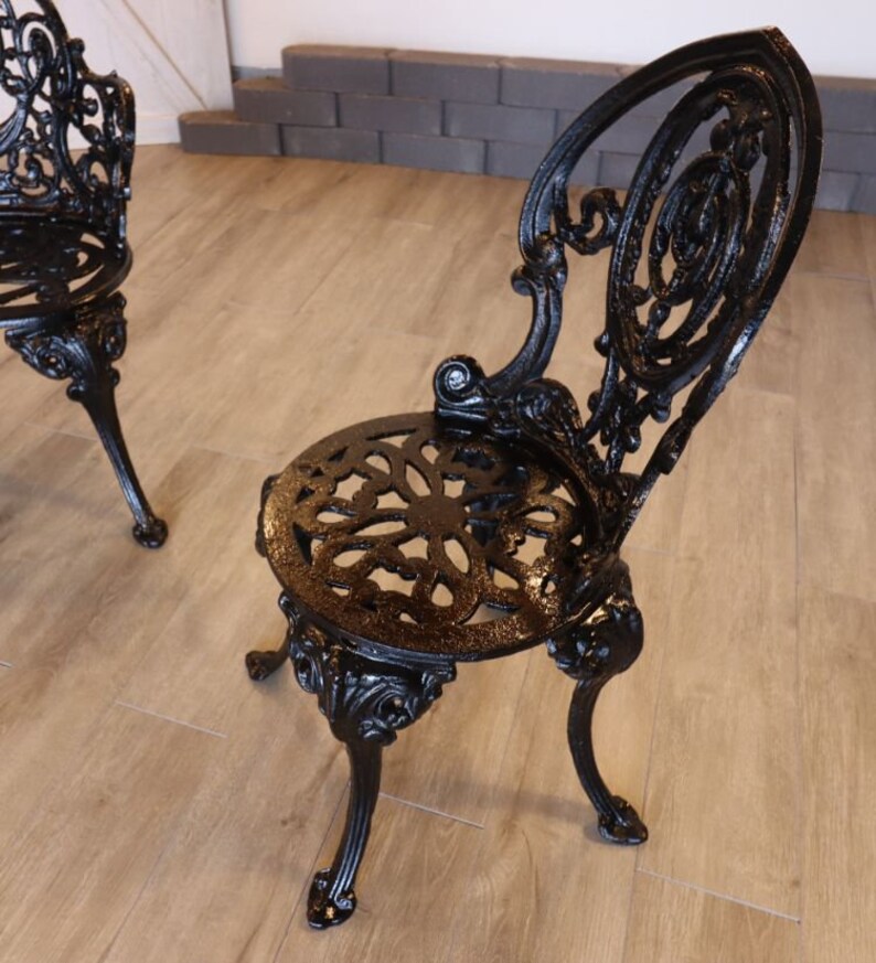 Antique French Baroque Cast Iron Garden Patio Set heavy - Etsy