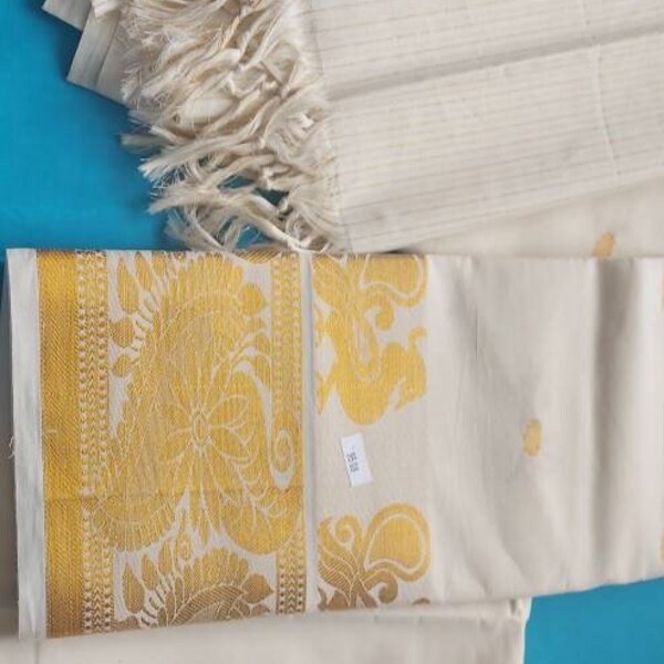 Onam Kasavu Churidar - Etsy