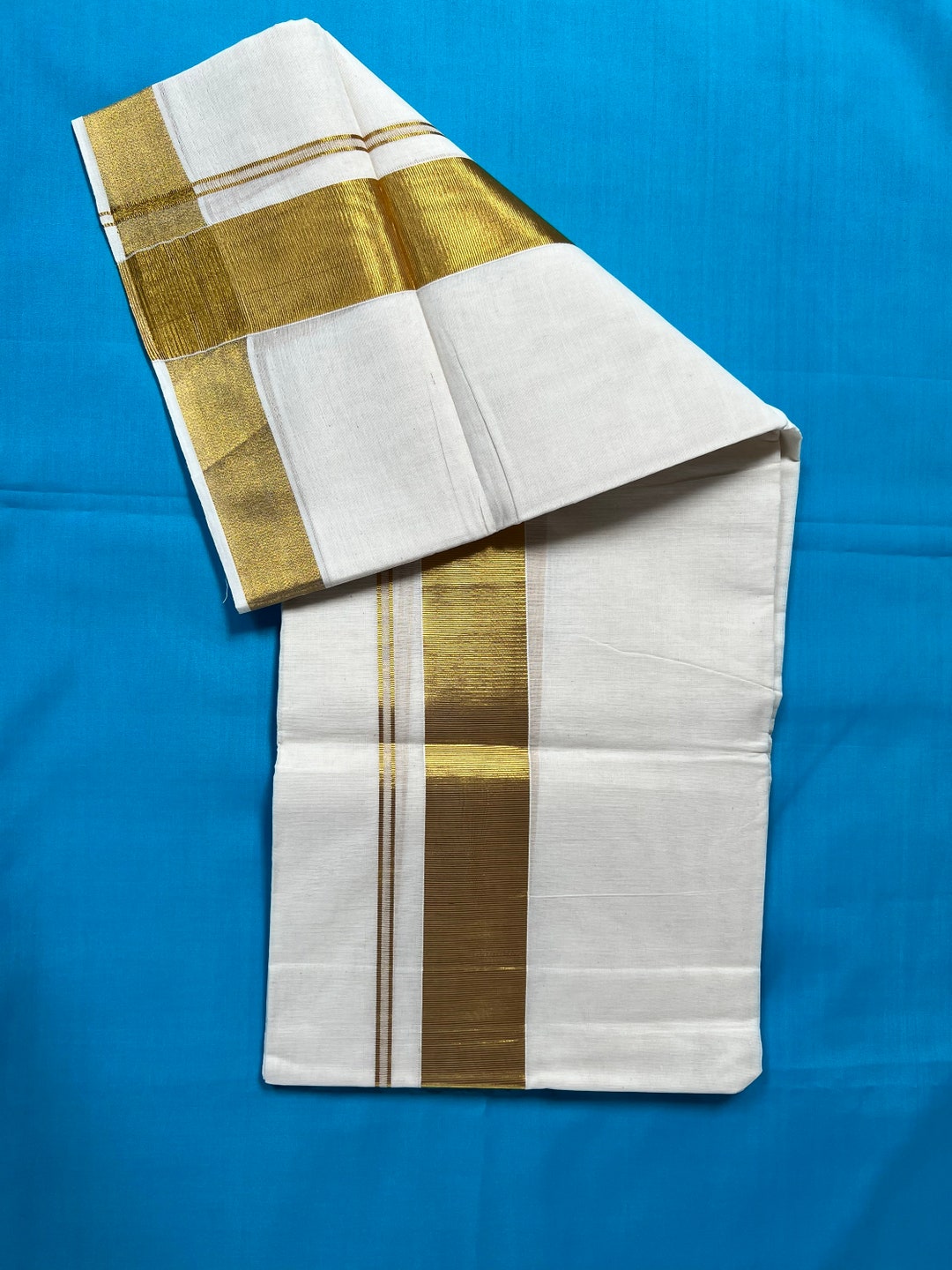 Buy Kerala Kasavu Cotton Double Mundu Wide Kasavu,veshti, High Quality ...
