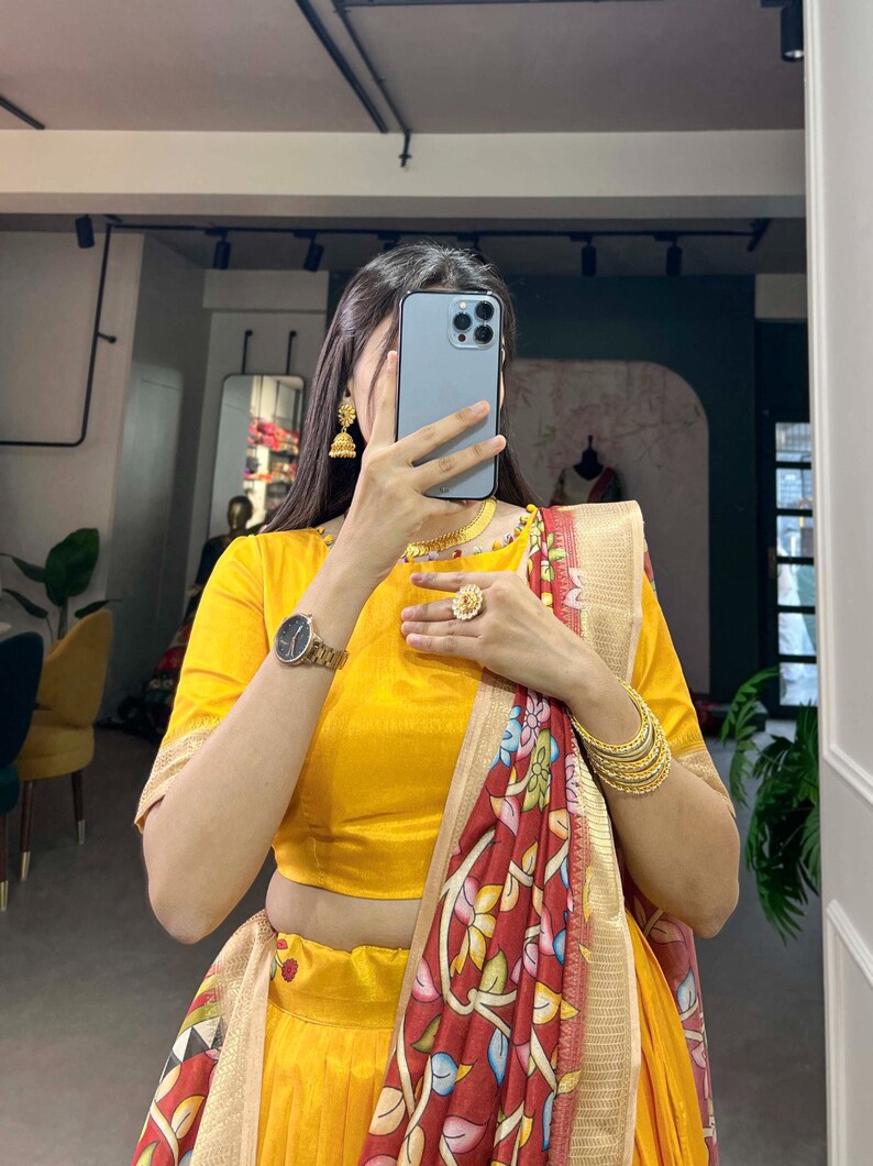 Kalamkari Lehenga Set Ghagra Garba Haldi Mehndi Indian Skirt Set for ...