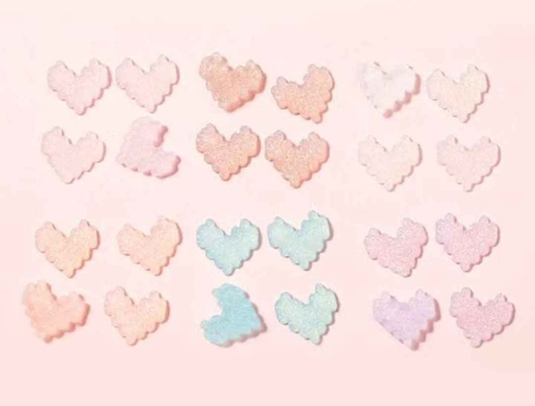 8-bit Heart Charms - Etsy