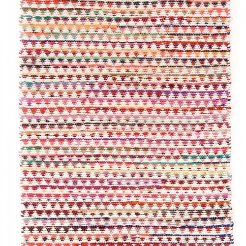 Sarva Multi Chindi Rag Rug and Matching Cushion Cover - Etsy