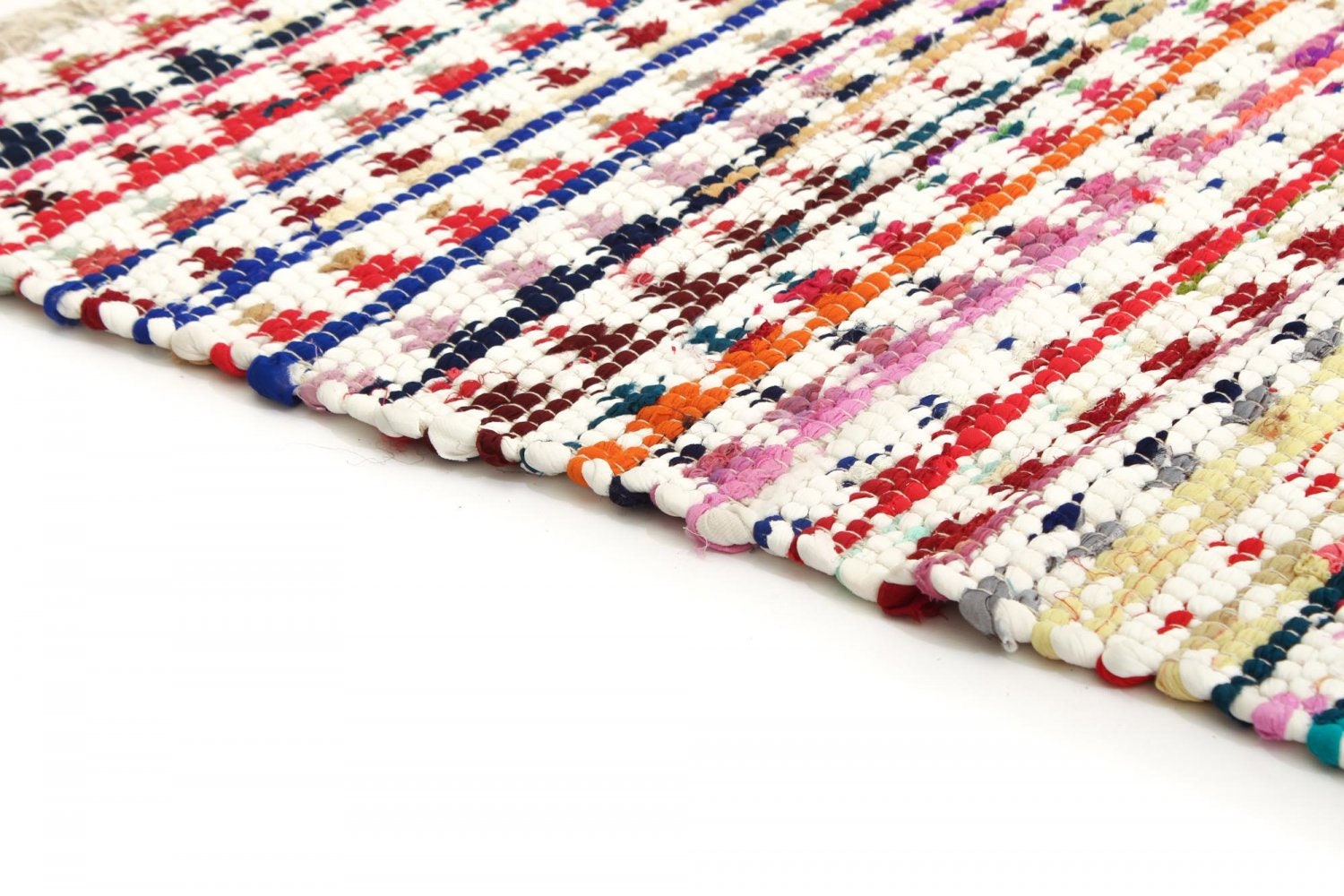 Sarva Multi Chindi Rag Rug and Matching Cushion Cover - Etsy