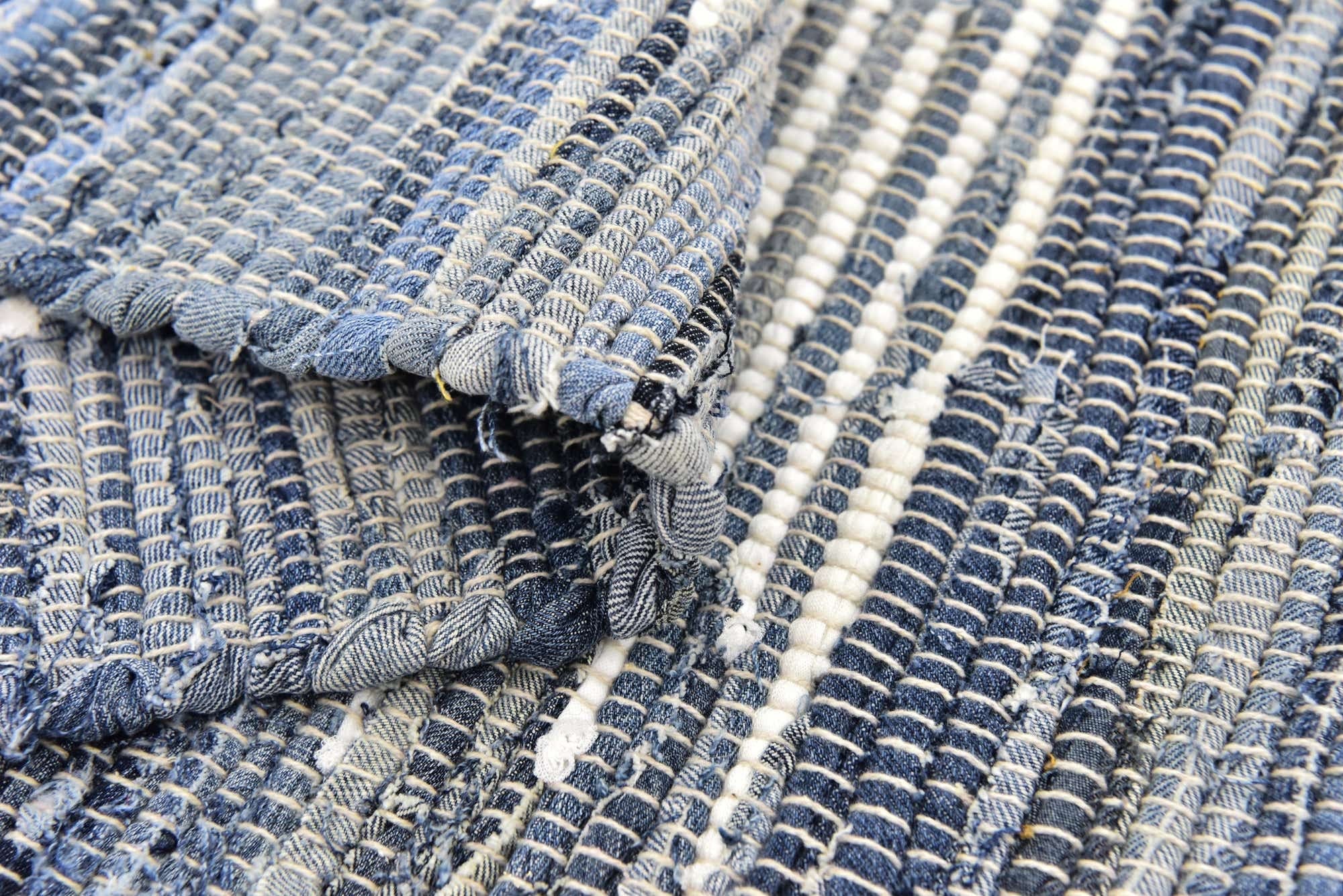 Denim Chindi Rag Rug, Handwoven Indian Rug - Etsy UK