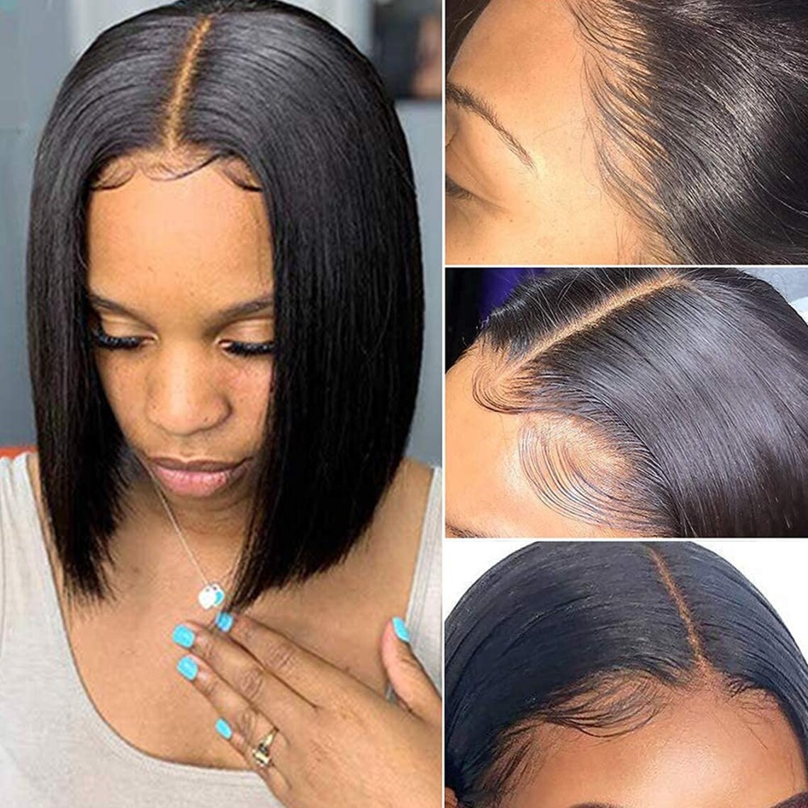 Bob Wigs 12 inch Human Hair 13x4 Transparent Lace Front | Etsy