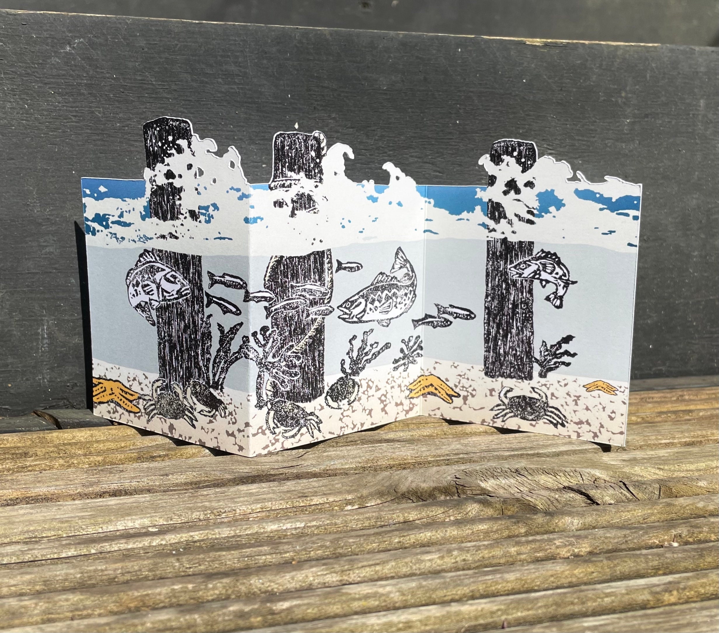 Under the Sea Concertina Cut-out Card - Greeting Card, Seaside, Ocean ...