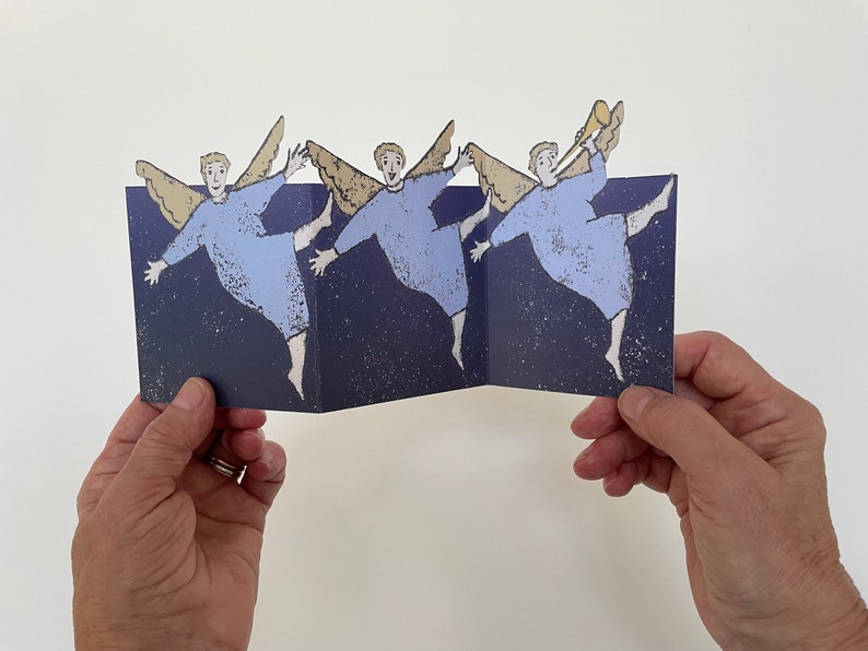 Dancing Angels Concertina Cards - Pack of 2 or 4 - Etsy
