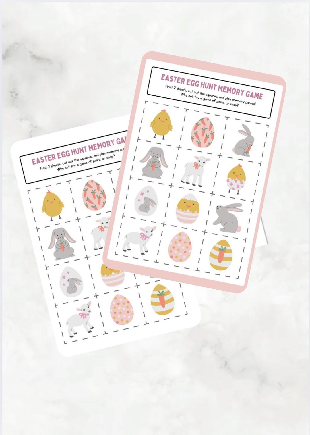 Printable Easter Memory Match Game – Fun Pastel Matching Cards for Kids ...