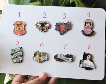 Feminist Enamel Pin | Etsy