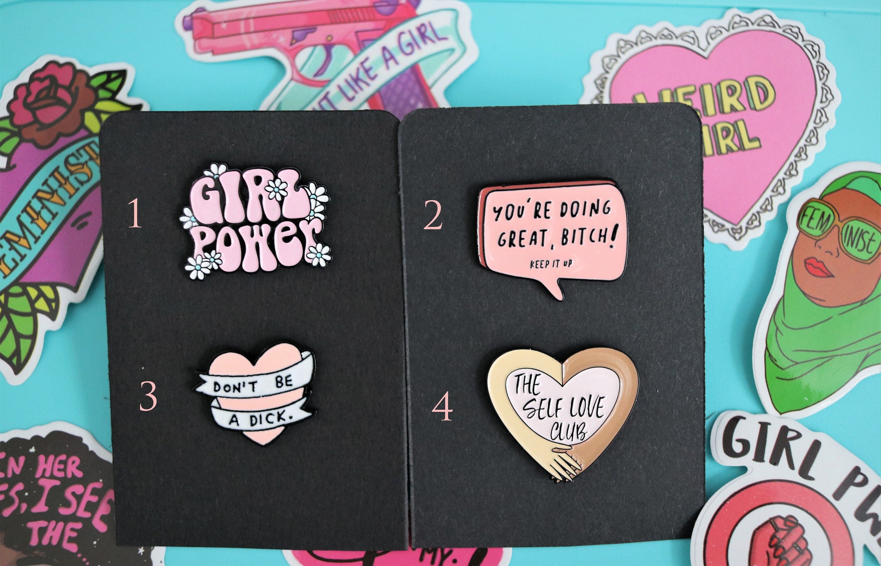 Feminist Enamel Pin, Girl Power Pin, Feminist Brooch, Self-love Pin ...