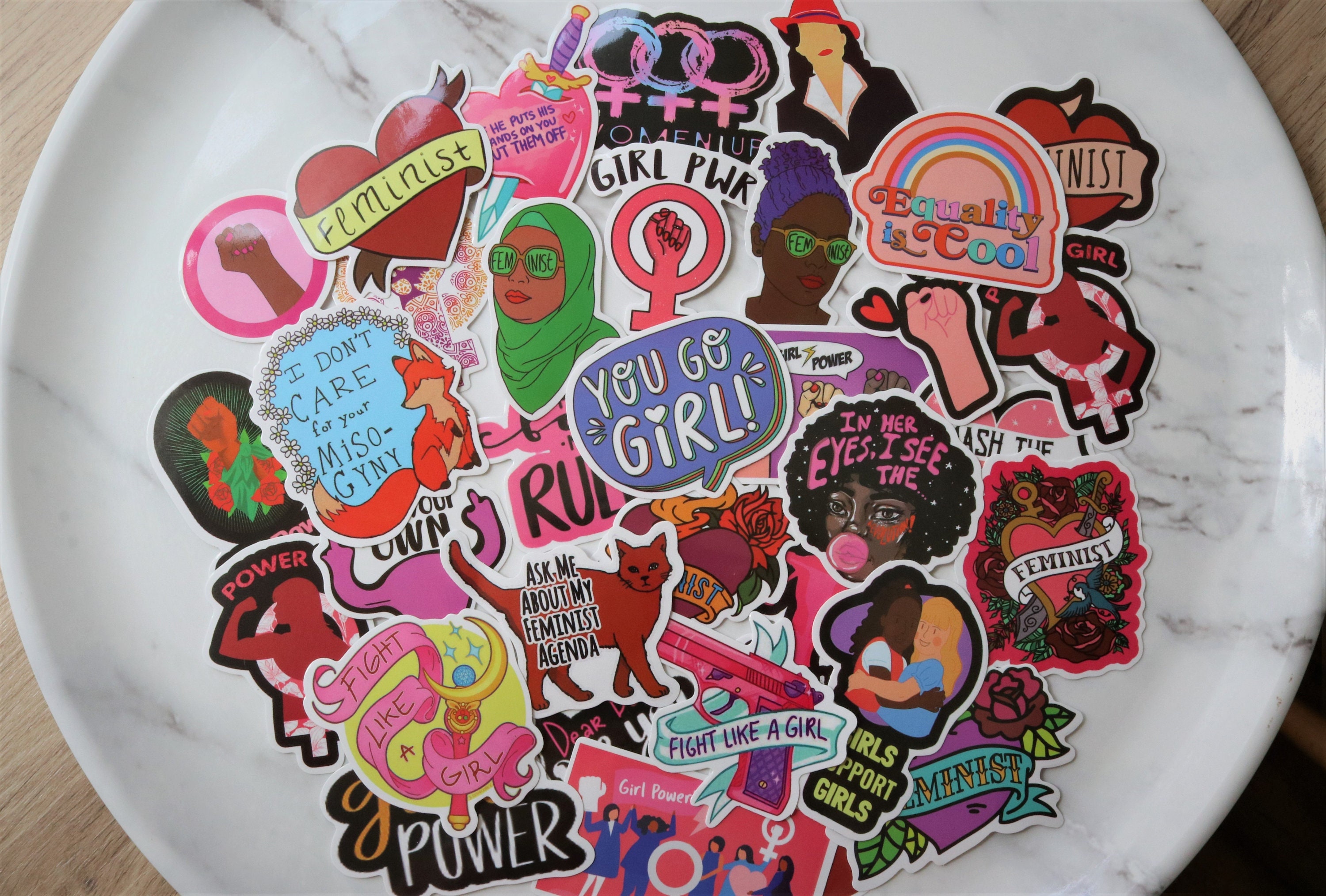 Cool Feminist Sticker Pack Girl Power Stickers Vinyl - Etsy