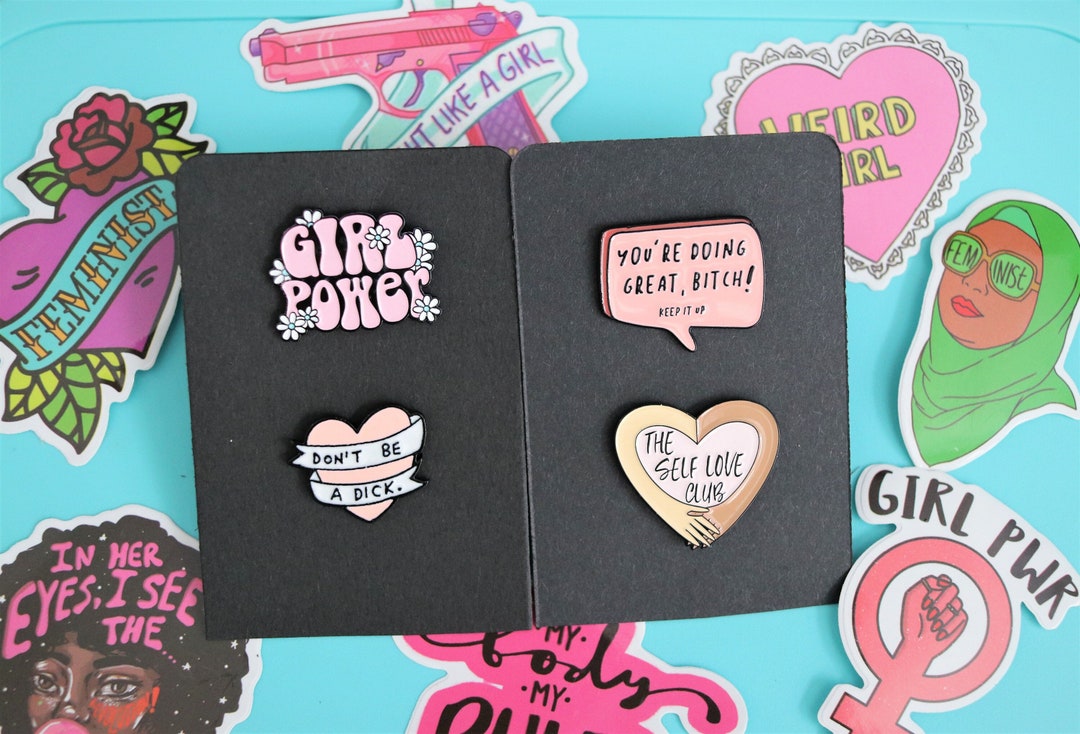 Feminist Enamel Pin, Girl Power Pin, Feminist Brooch, Self-love Pin ...