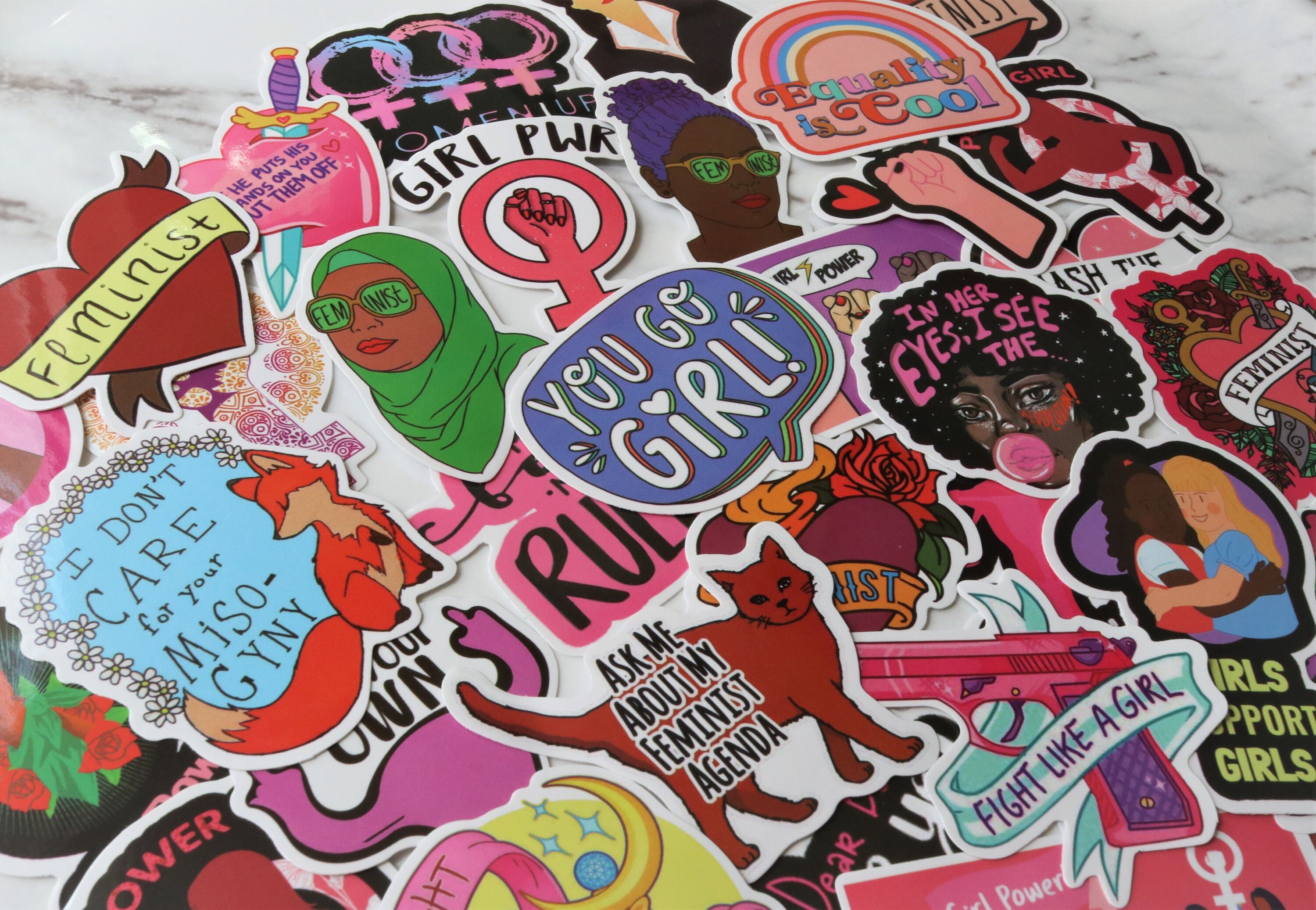 Cool Feminist Sticker Pack Girl Power Stickers Vinyl - Etsy