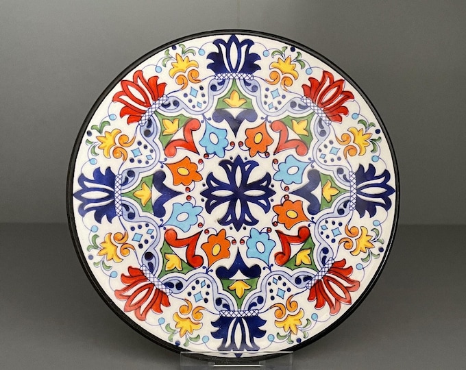 CERAPLAT Spanish Pottery Small Wall Plate, Multicolour Kaleidoscope ...