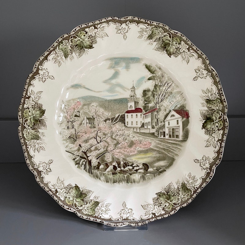 Friendly Village Dinner Plate - Etsy