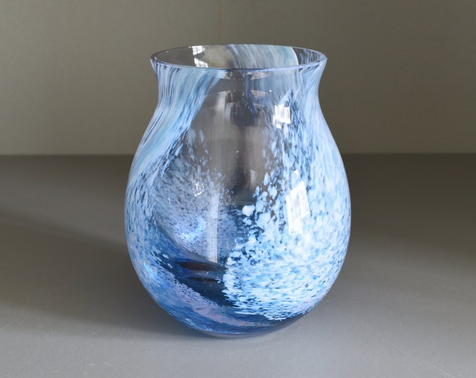 Caithness Glass Posy Vase, Scottish Art Glass. Hand Blown Purple Blue ...