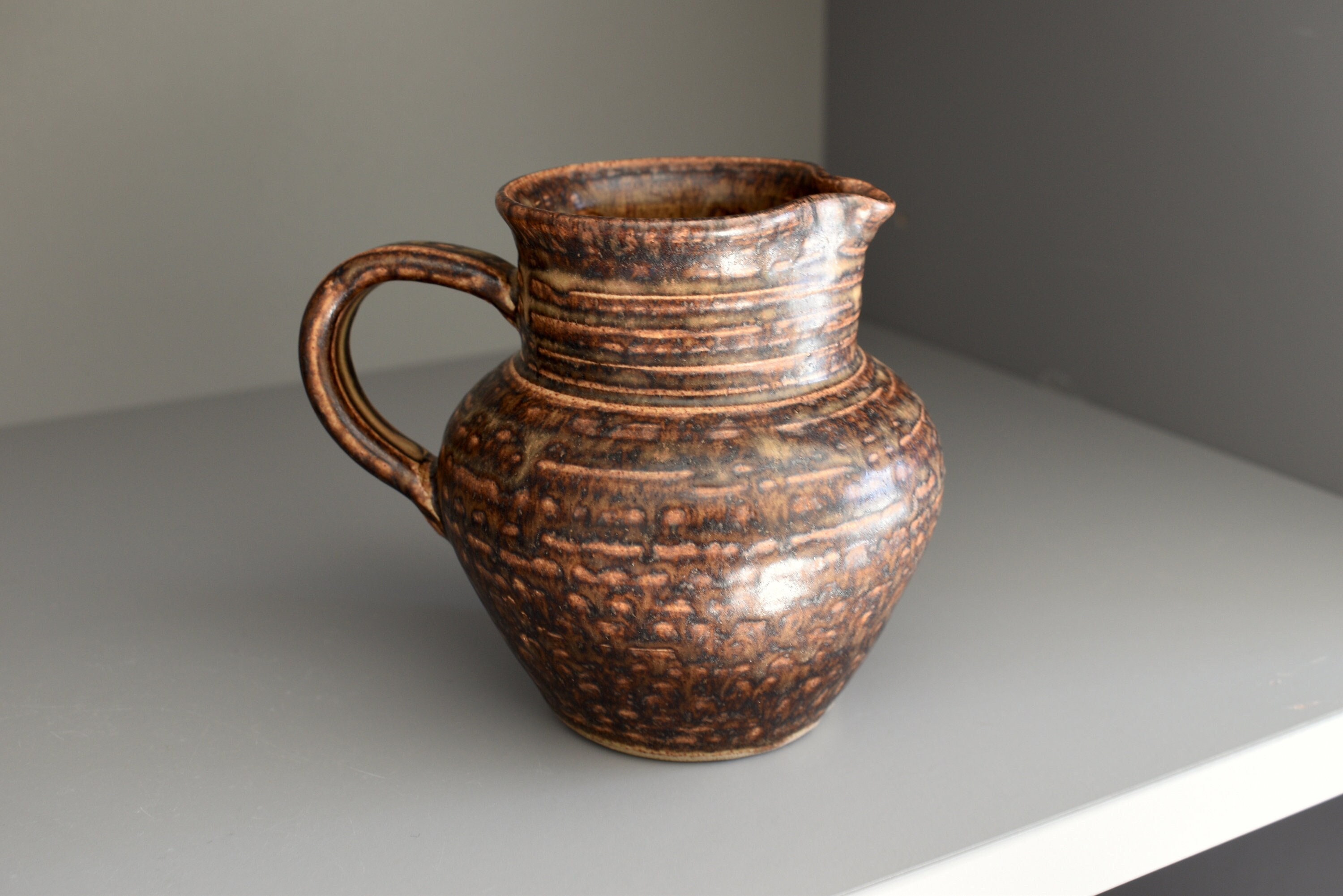 Brown Prinknash Pottery Stoneware Jug Hand Thrown Vintage - Etsy