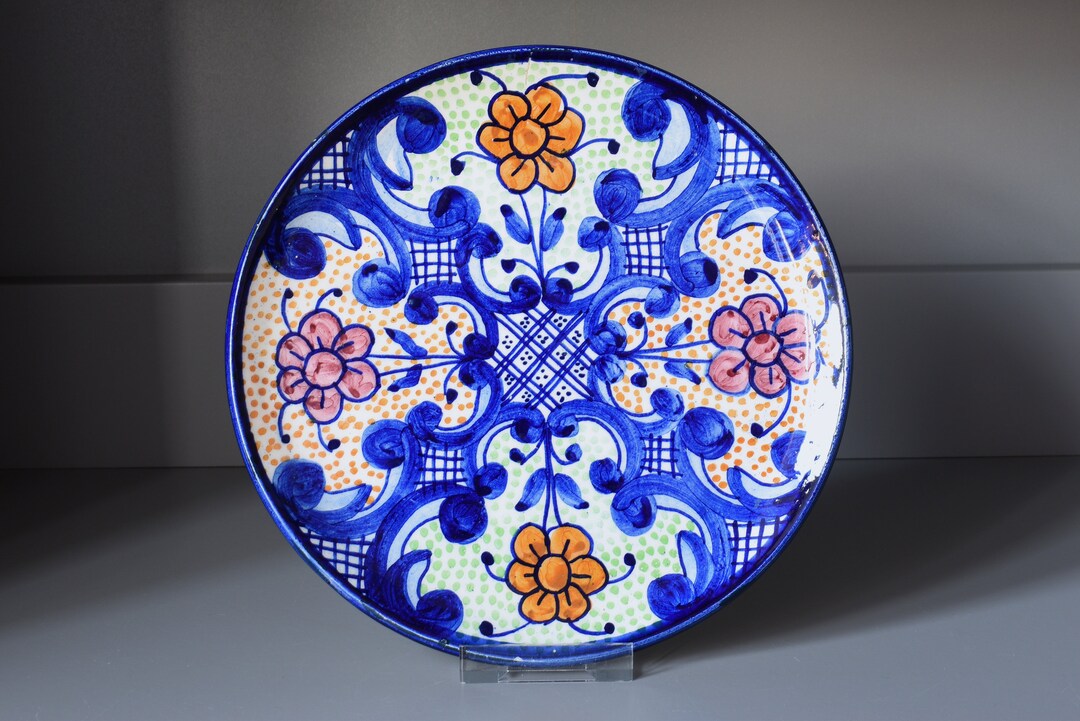 Spanish Pottery Decorative Wall Plate, Signed Juan Tarin Manises ...