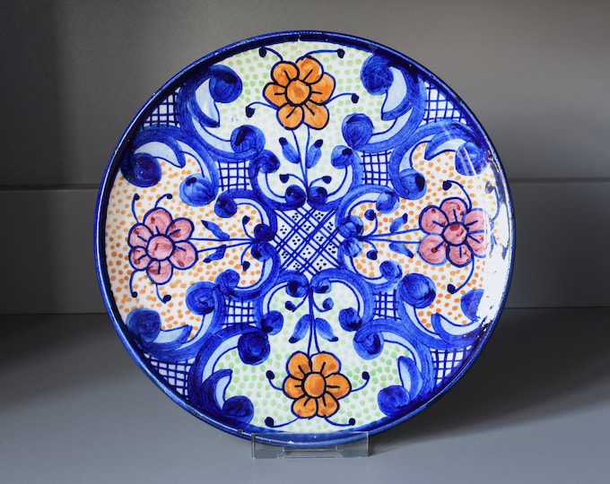 Spanish Pottery Decorative Wall Plate, Signed Juan Tarin Manises ...