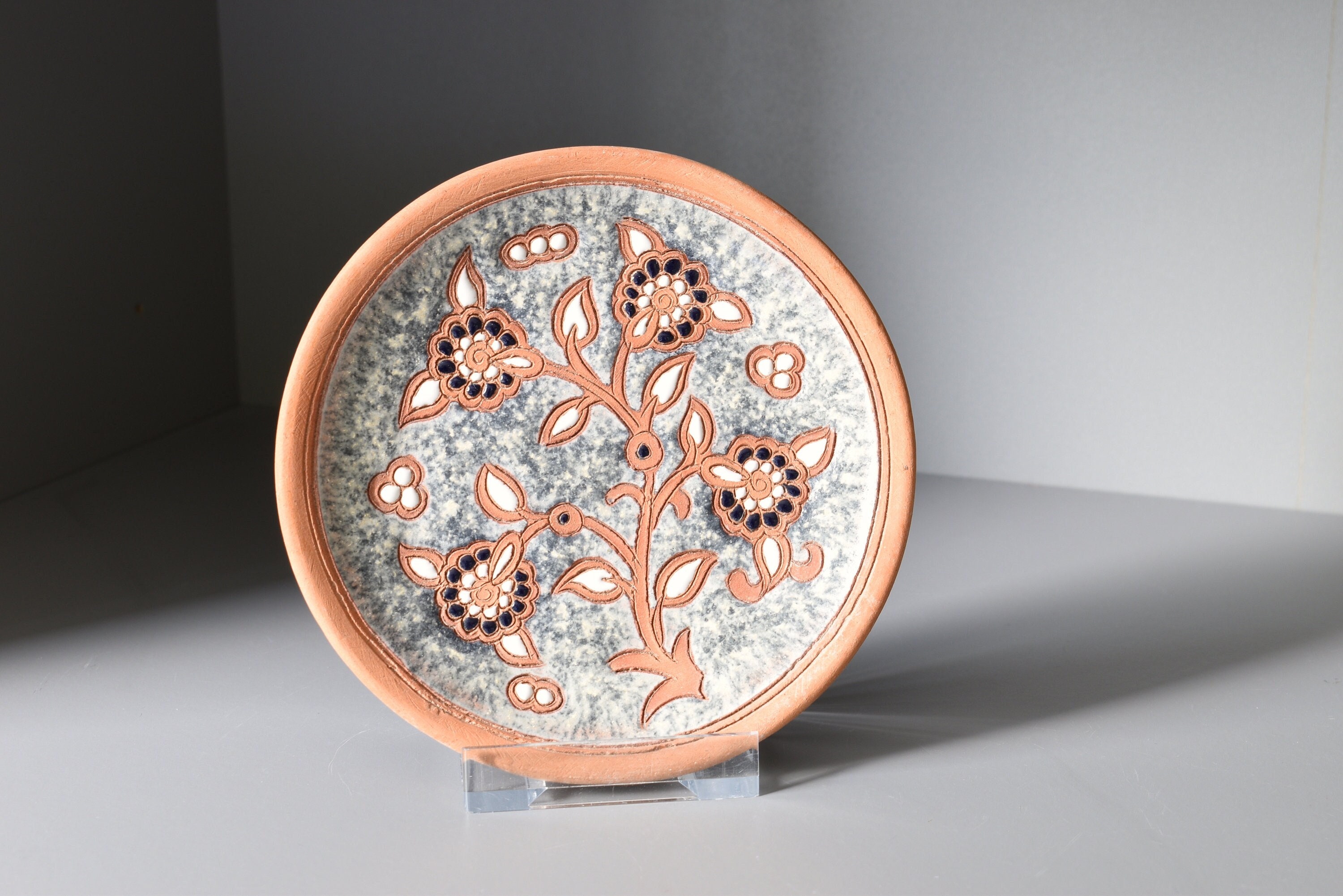 Greek Pottery Mini Wall Plate by Bonis Ceramics. Terracotta - Etsy