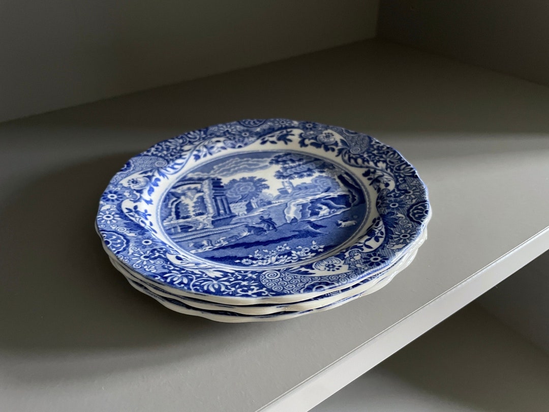 3 X Copeland Spode, Spode’s Italian Tea Plates, Spode’s Blue Italian ...