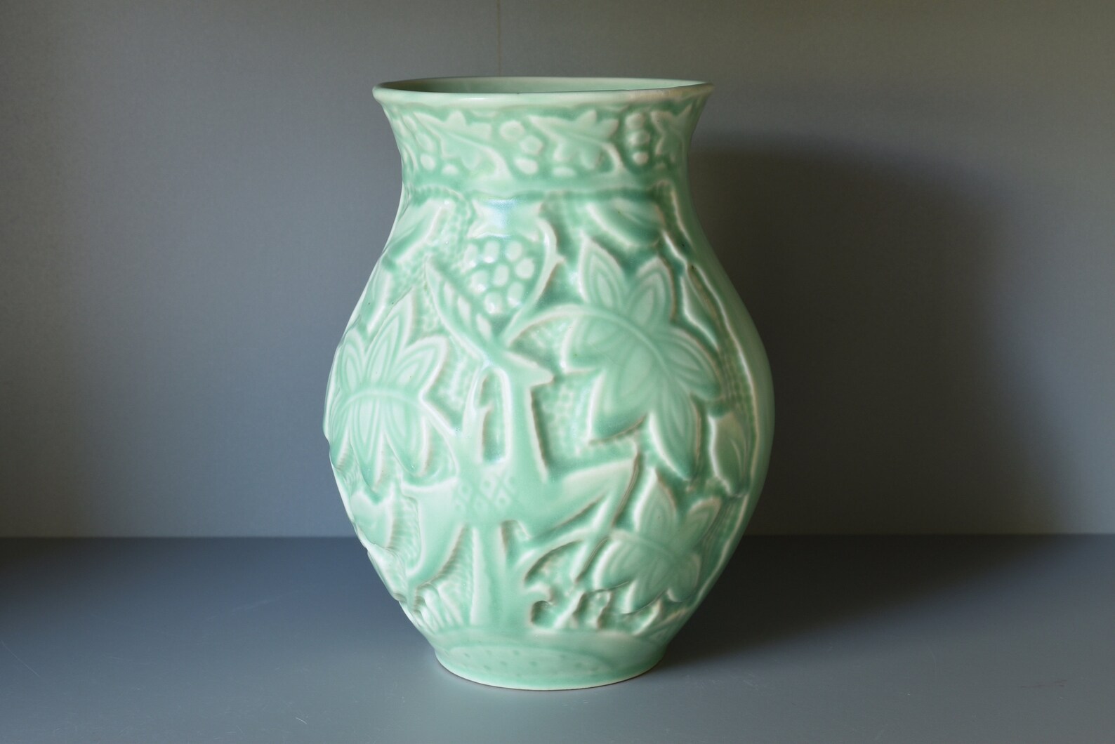 Crown Devon Stag Vase Fielding's Moulded Embossed Mint - Etsy
