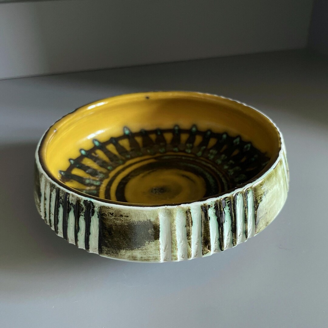 Poole Pottery Bowl Delphis Range Shape 87, Bold & Colourful Hand ...