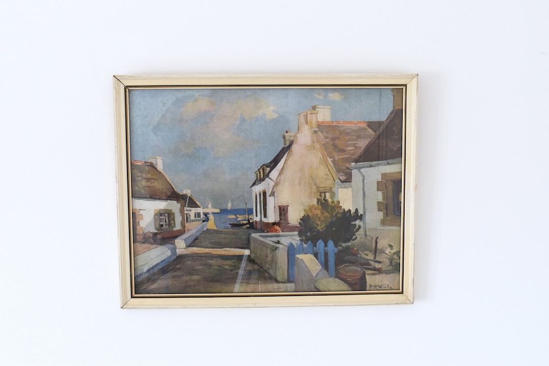 Vintage Framed Print the Road to the Sea by Raymond Wintz - Etsy