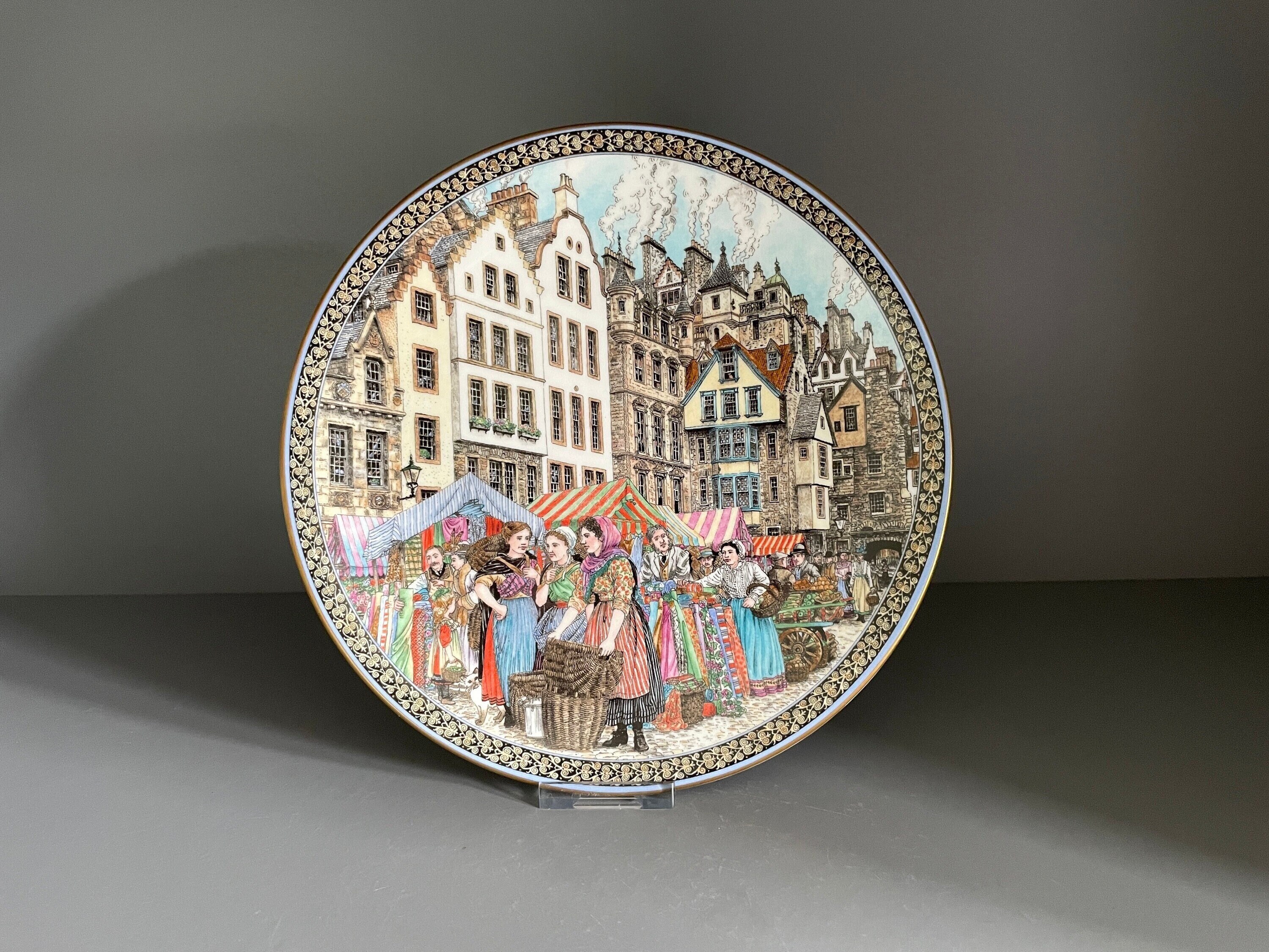 Royal Worcester Collector Plate: Cloth Seller - Market Days Series (8 1 ...