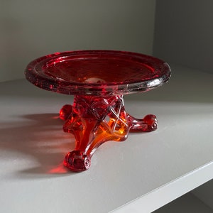 Rare Ruby Red, Antique Sowerby Glass Plate Stands in the Victorian ...