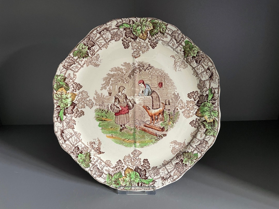 Vintage Spode Byron Sandwich Plate, Octagonal Divided Serving Plate ...