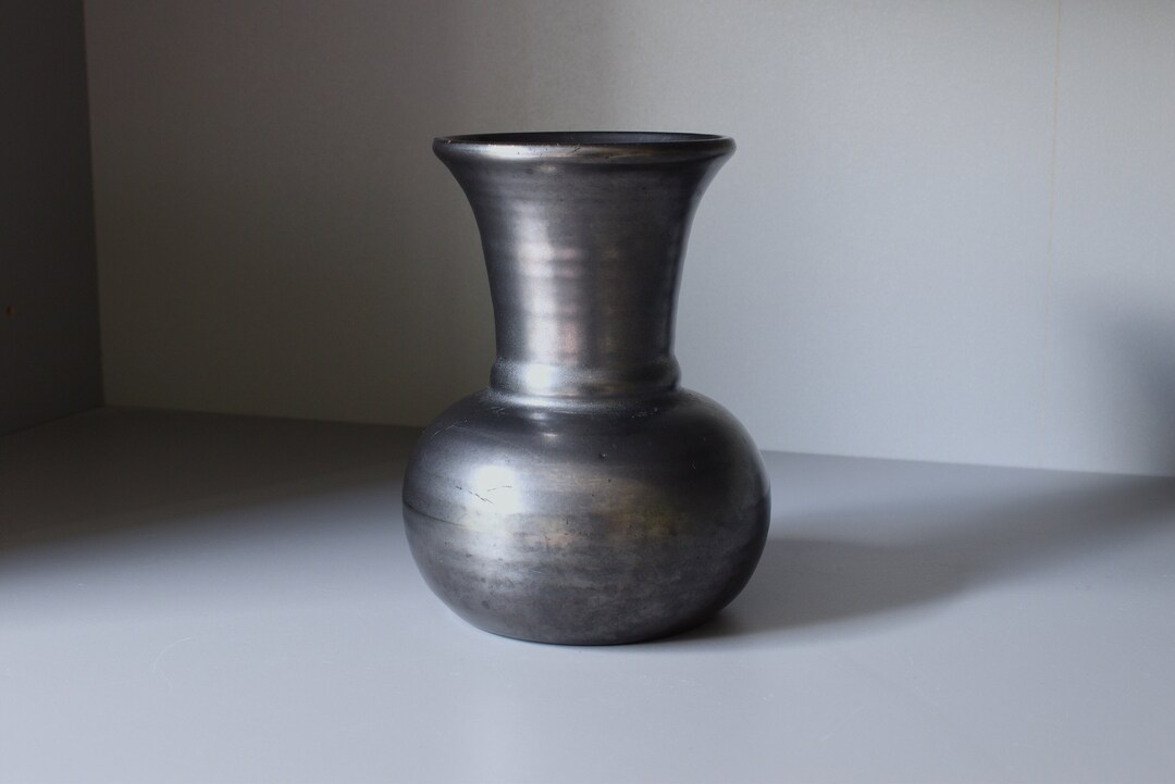 Prinknash Pottery Vase Small Posy Vase Metallic Gunmetal - Etsy