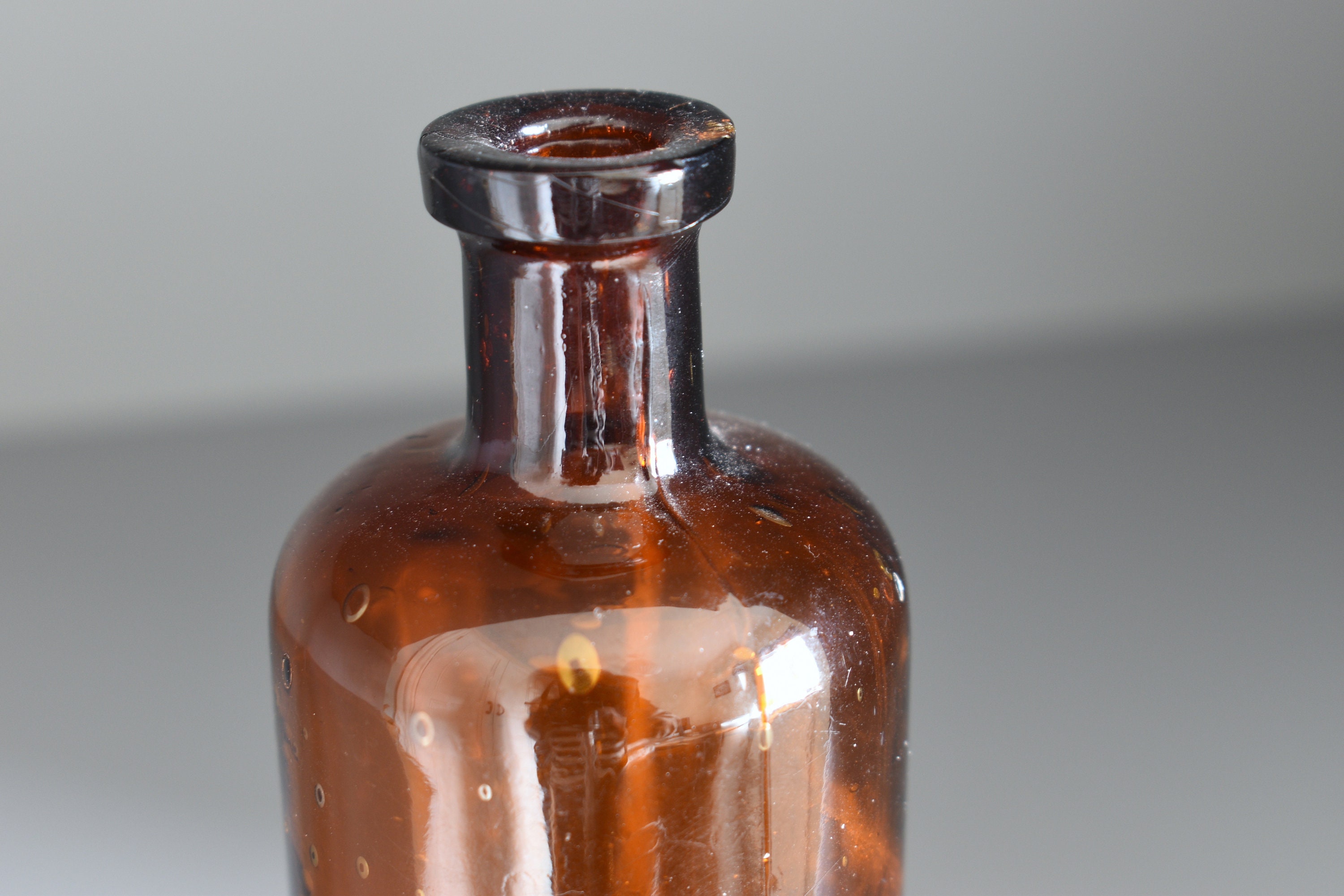 Antique Brown Amber Glass Medicinal Bottle P D & CO American - Etsy