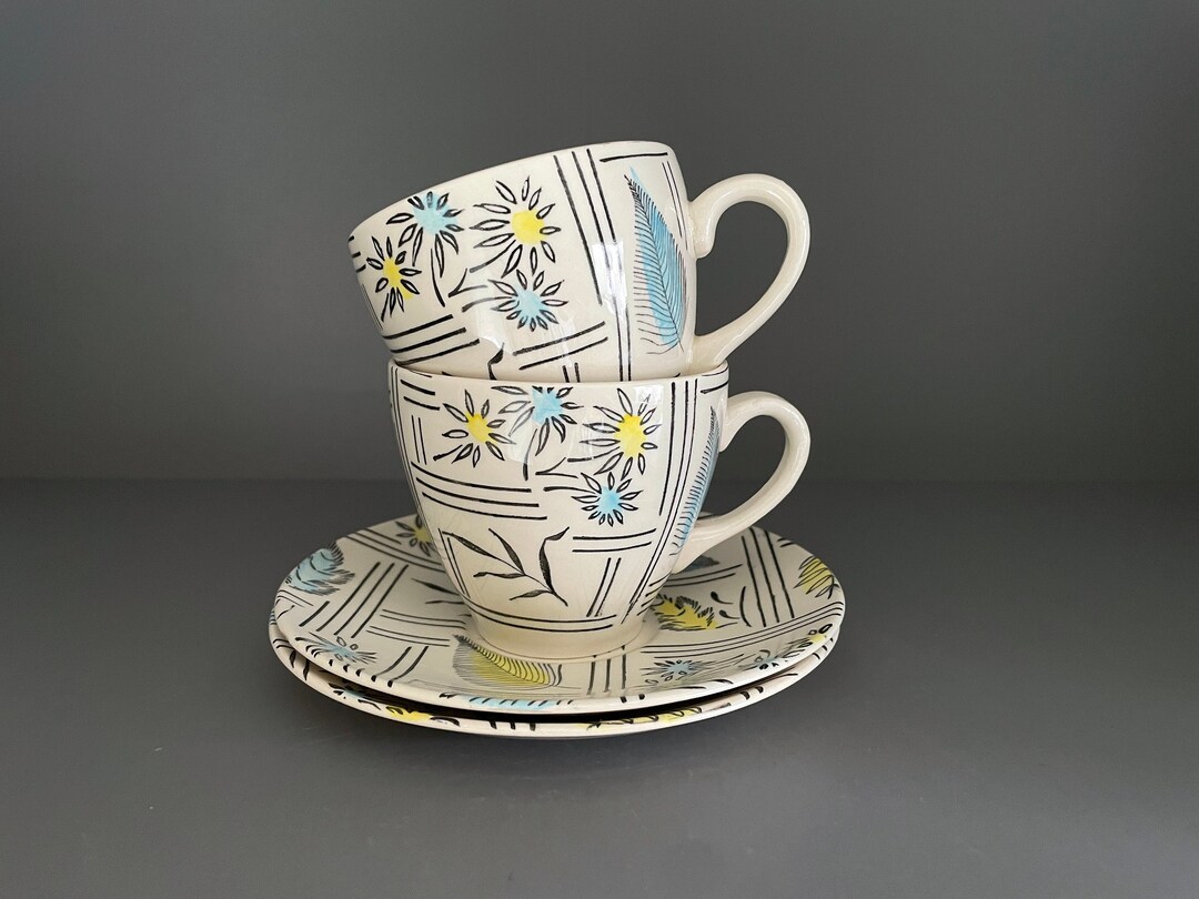 A Pair of Rare Tyne Pattern, Kathie Winkle Teacups and Saucers for ...