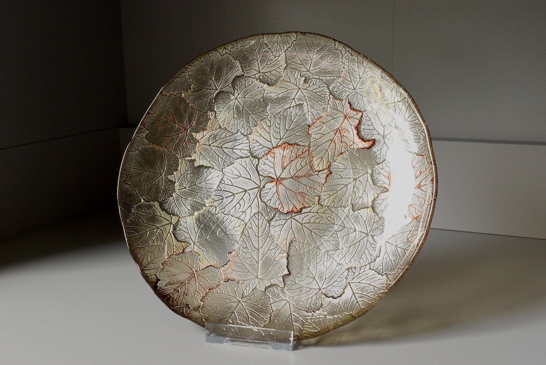 Akcam Glass Plates Hand Made Turkish Glass Leaf Pattern - Etsy