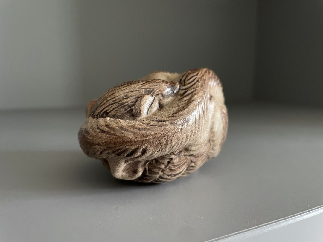 Poole Pottery Stoneware Sleeping Dormouse Figurine, Hand-finished by ...