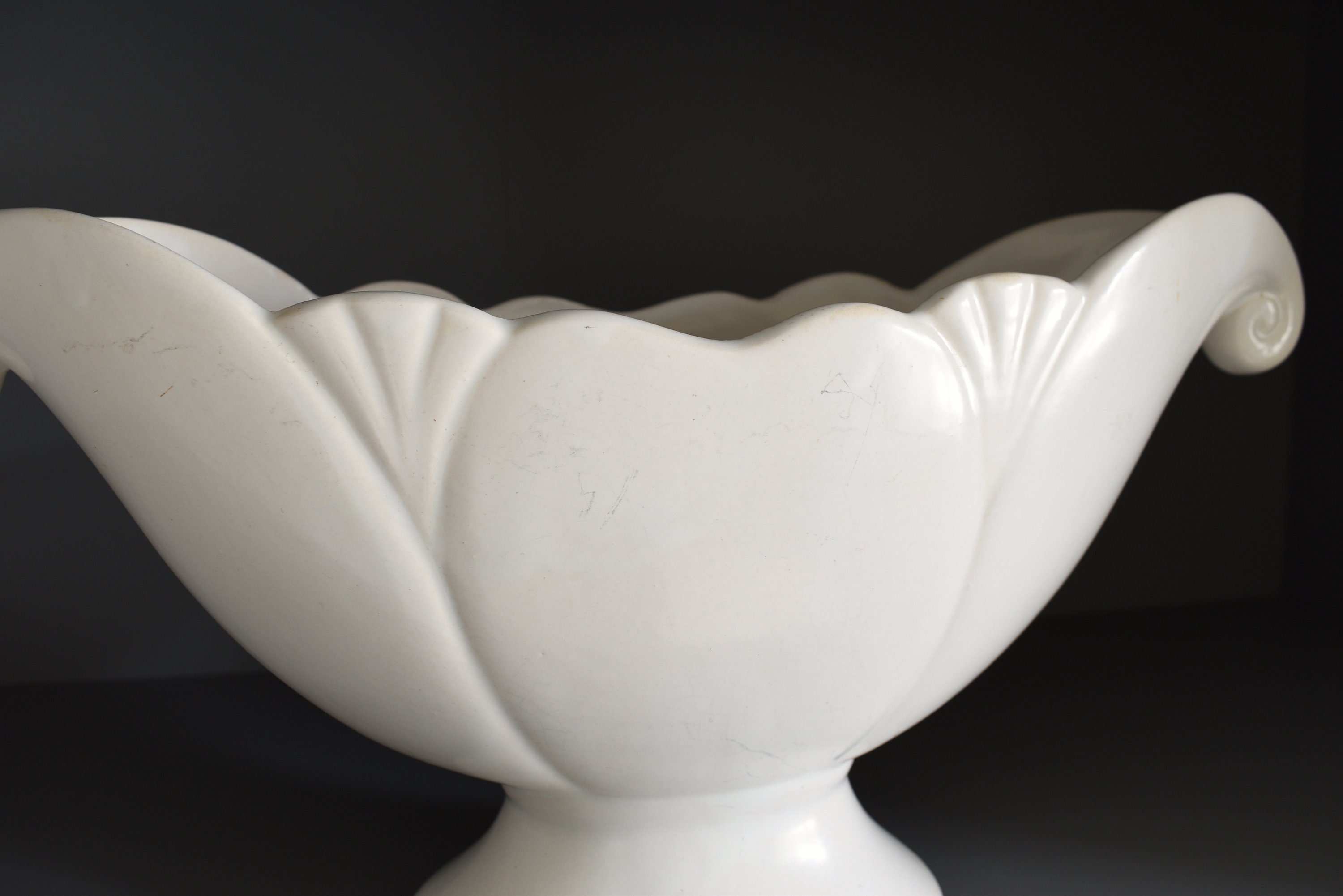 Arthur Wood UPTON White Mantle Vase Creamy White Satin Glaze - Etsy