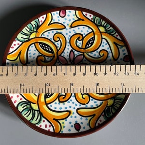 Small Spanish Pottery Wall Plate, Hand Painted With a Bright and ...