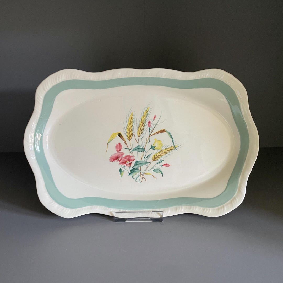 Alfred Meakin Serving Plate, Harvest Bouquet Pattern With Ears of Corn ...