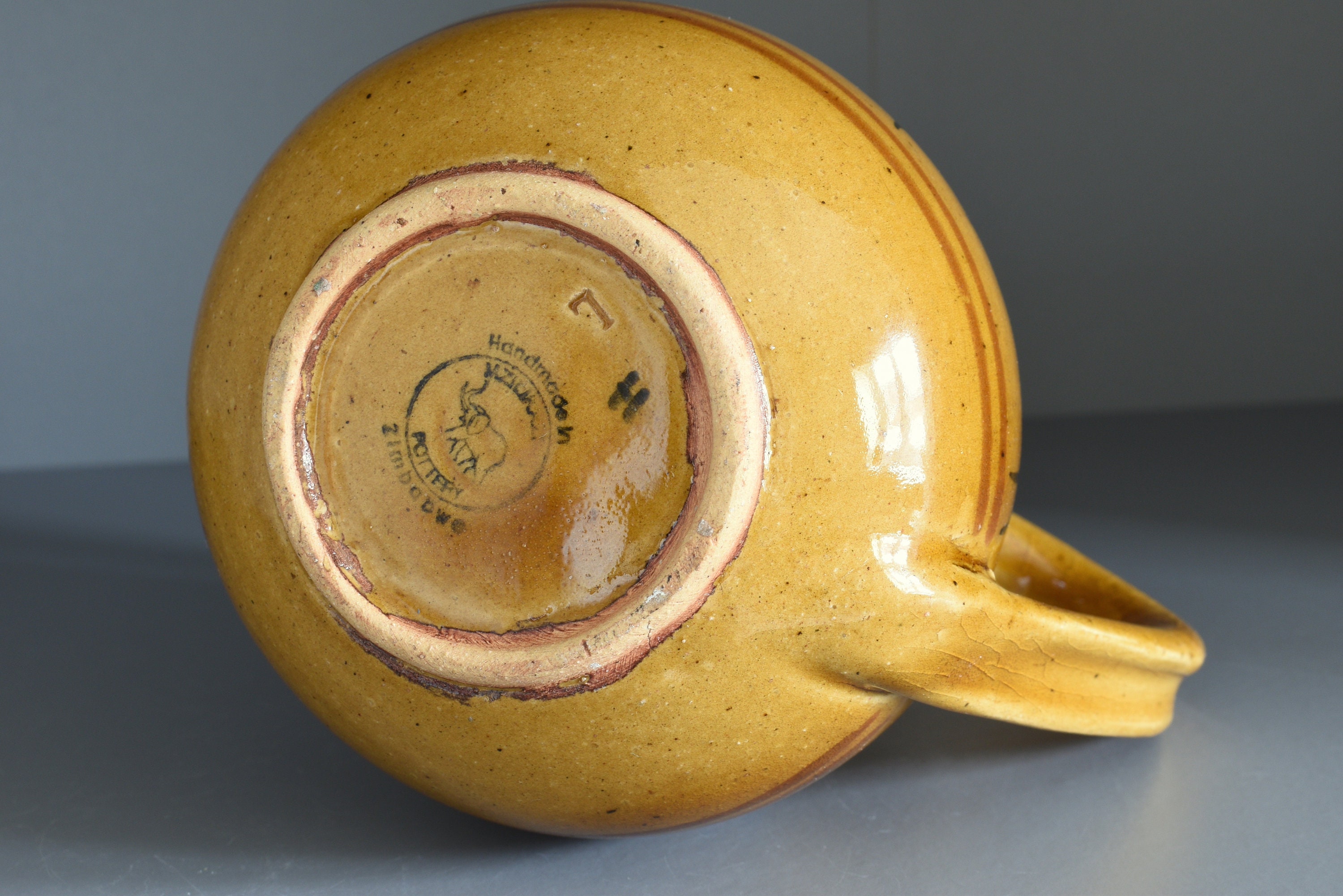 Mzilikazi Pottery Jug, Hand Made in Zimbabwe, Hand Painted Figures ...