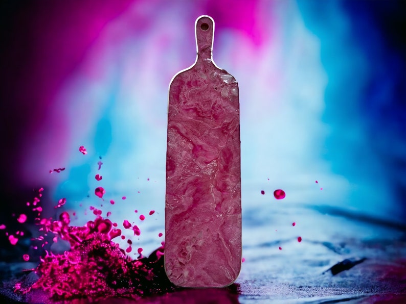 Pink Epoxy Resin Cheese Board Geode Design, Handmade Charcuterie ...