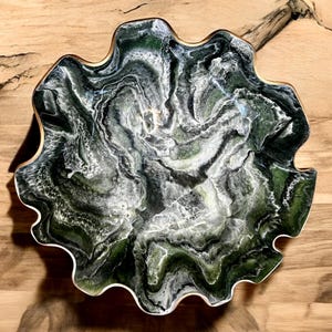 Large Geode Bowl Green, Decorative Bowl, Serving Bowl, Snack Bowl ...