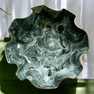 Large Geode Bowl Green, Decorative Bowl, Serving Bowl, Snack Bowl ...