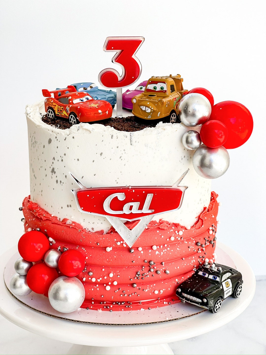 Car Acrylic Cake Charm / Number Topper - Etsy